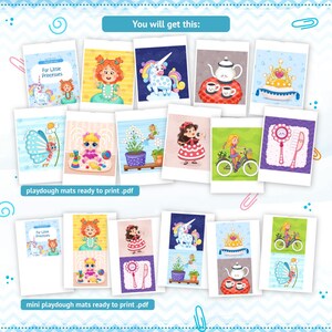 Playdough Mats for Girls, Printable, Princess Worksheets, Busy Book ...