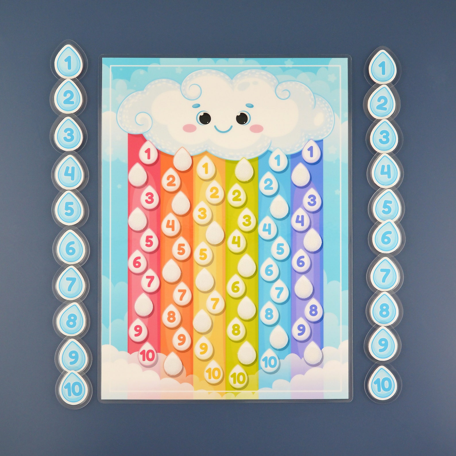 Printable Math Worksheet Missing Numbers Match for Toddler Count 1-10 ...