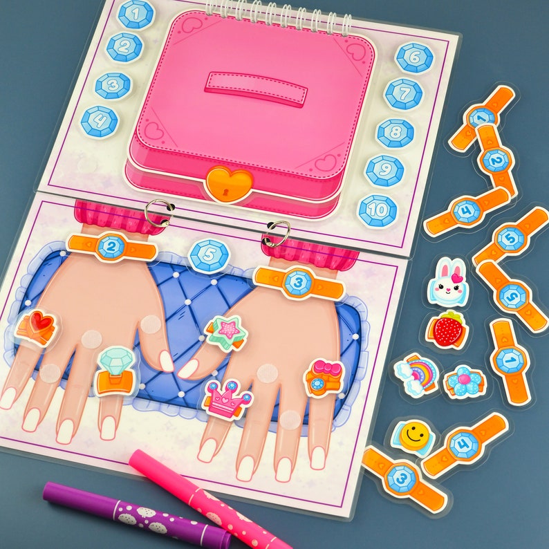 Printable Math Worksheet for Girls Nail Salon Activity Count - Etsy