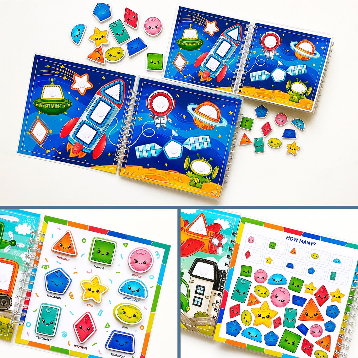 Shape Matching Printable Busy Book Activity for Toddlers | Etsy