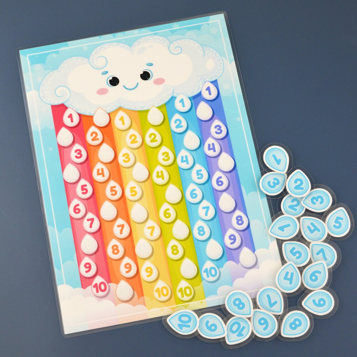 Printable Math Worksheet Missing Numbers Match for Toddler Count 1-10 ...