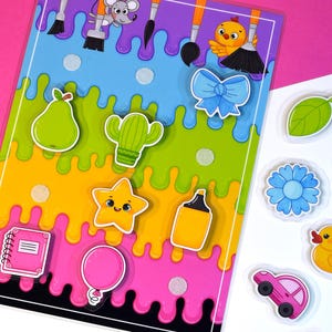 Printable Color Matching Velcro Activity, Worksheet, Colours Match ...