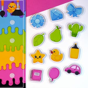 Printable Color Matching Velcro Activity, Worksheet, Colours Match ...