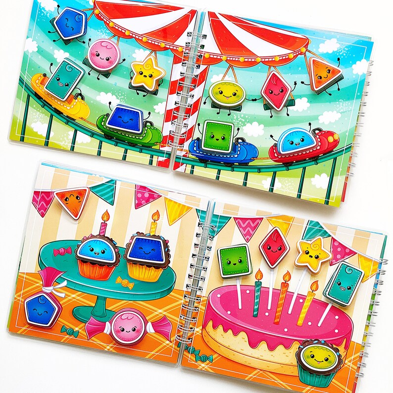 Shape Matching Printable Busy Book Activity for Toddlers | Etsy