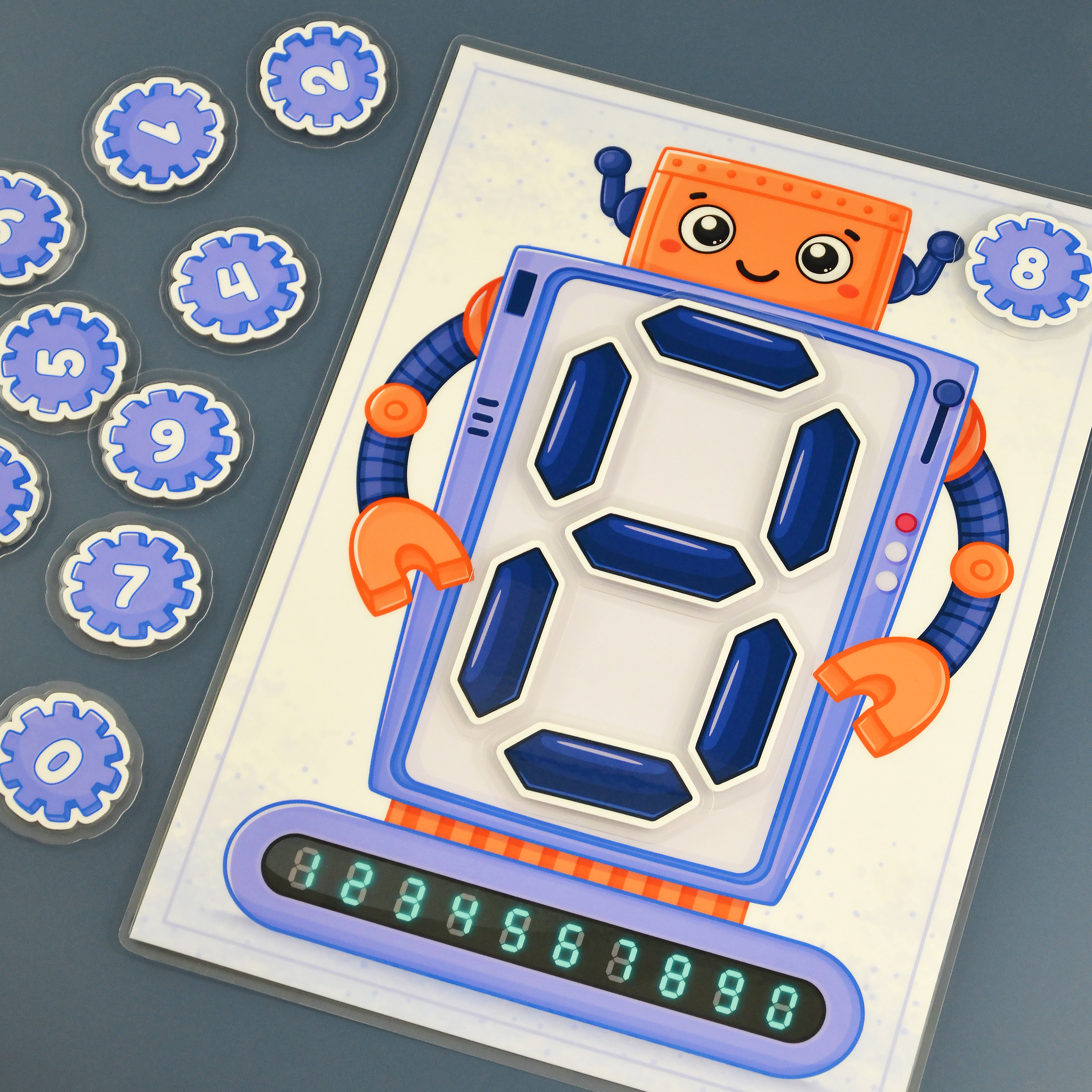 Digital Number Puzzle, Printable Worksheet for Toddlers, Kids Math ...