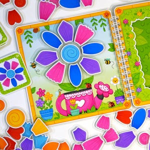 Printable Color Sorting Busy Book, Flower Worksheets, Color Matching ...