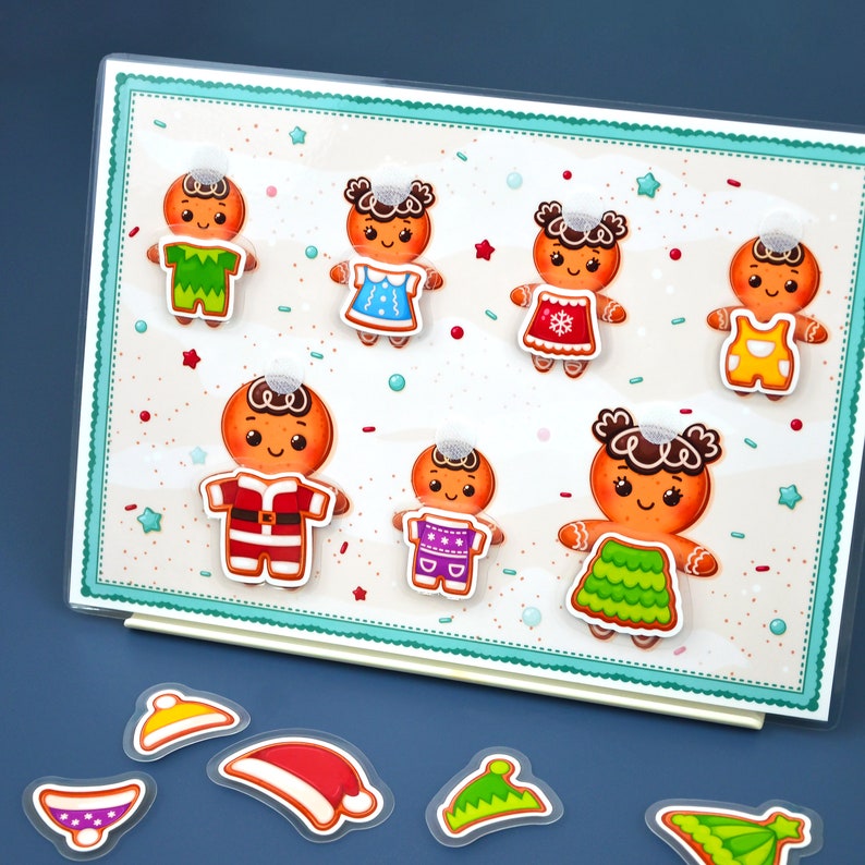 Gingerbread Activities for Kids Christmas Busy Book Printable - Etsy