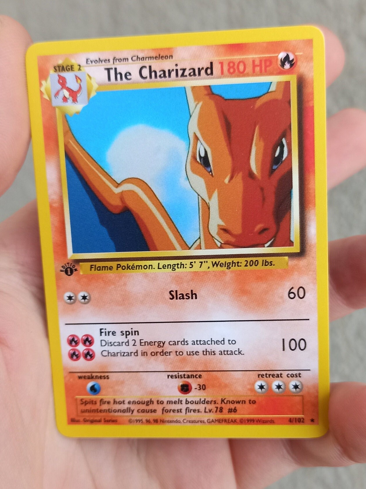The Charizard Custom Made Pokemon Card Super Rare Birthday Gift - Etsy
