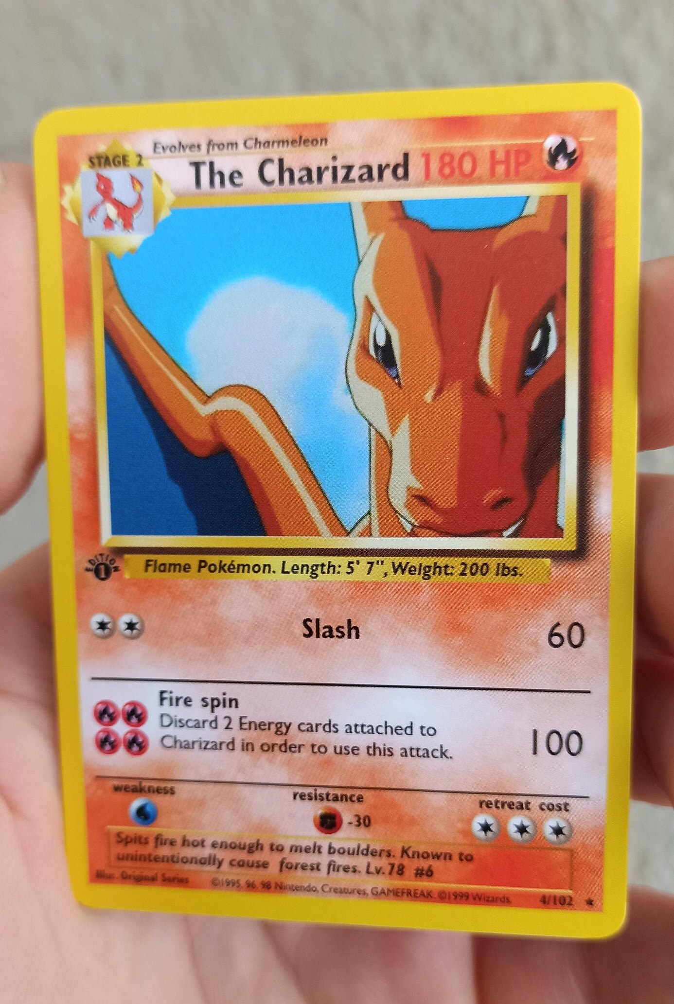 The Charizard Custom Made Pokemon Card Super Rare Birthday Gift - Etsy