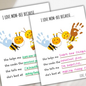 Mother's Day Garden Printable Kids' Handprint Keepsake Teacher and ...