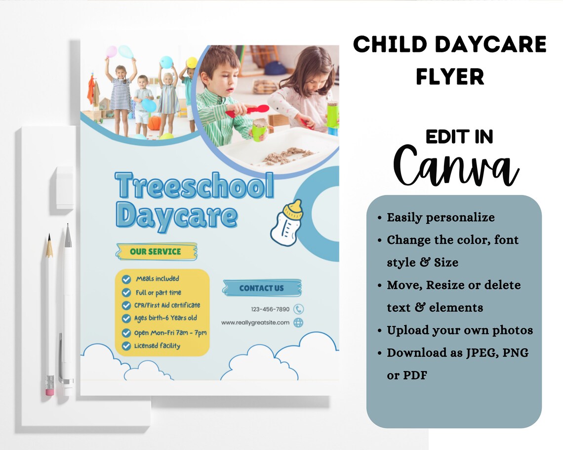 Daycare Flyer Bundle Childcare Flyers Home Daycare Flyer - Etsy