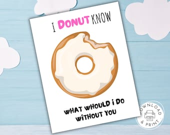 Donut Valentines/mother's/father's Day Printable Kids' Handprint ...