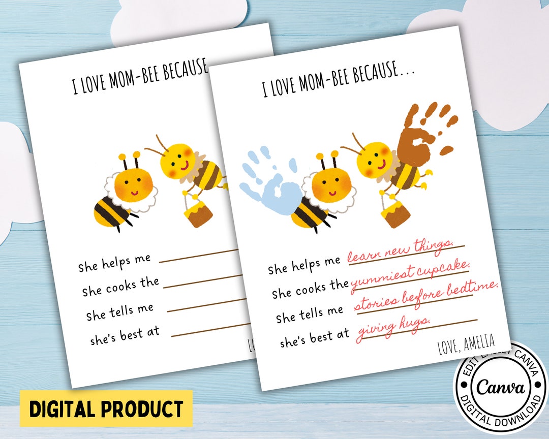 Mother's Day Garden Printable Kids' Handprint Keepsake Teacher and ...