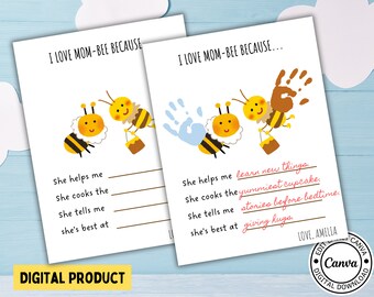 Mother's Day Garden Printable Kids' Handprint Keepsake Teacher and ...