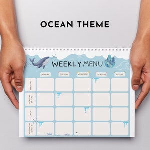 Home Daycare Weekly Menu Editable Weekly Meal Planner Preschool Menu ...