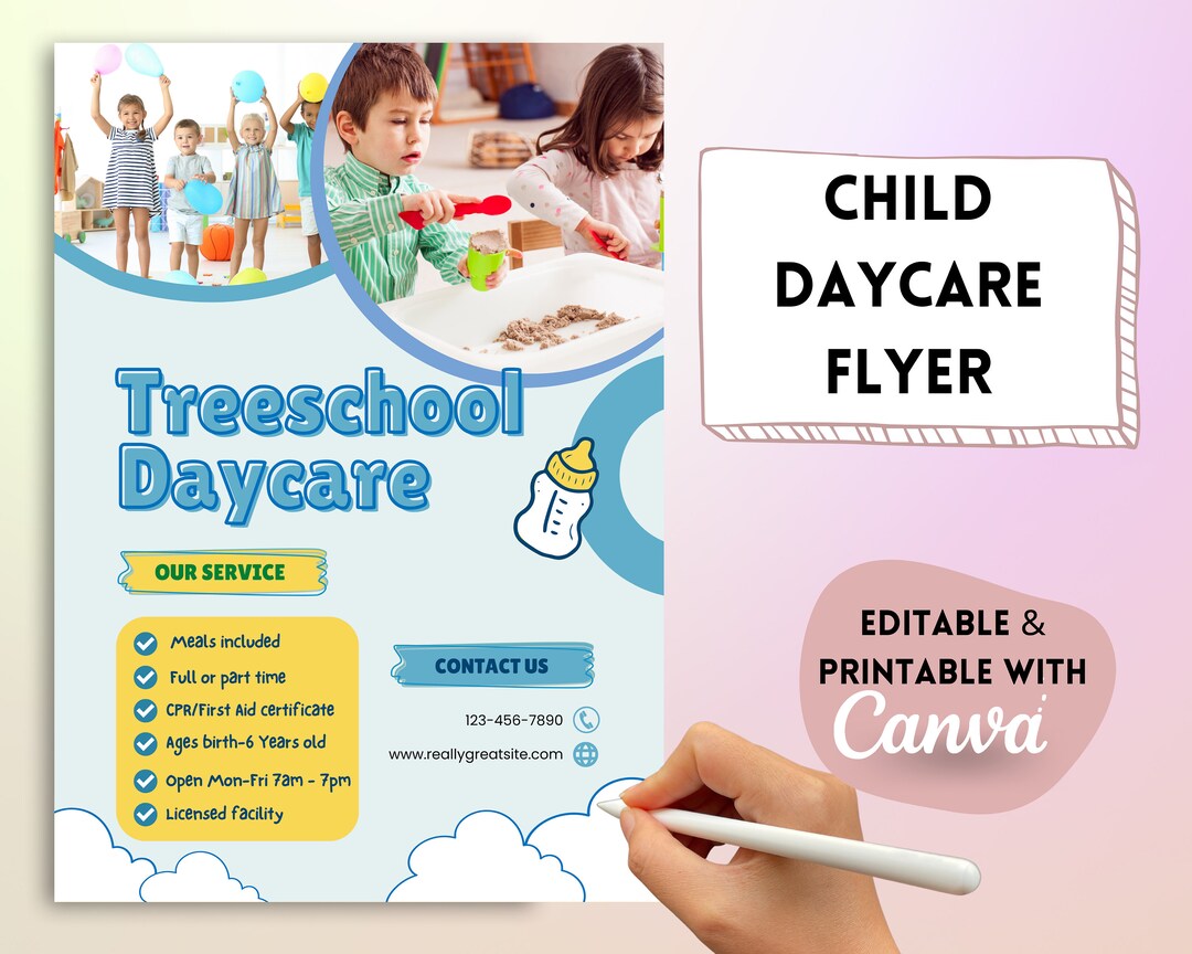 Daycare Flyer Bundle, Childcare Flyers, Home Daycare Flyer, Childcare ...