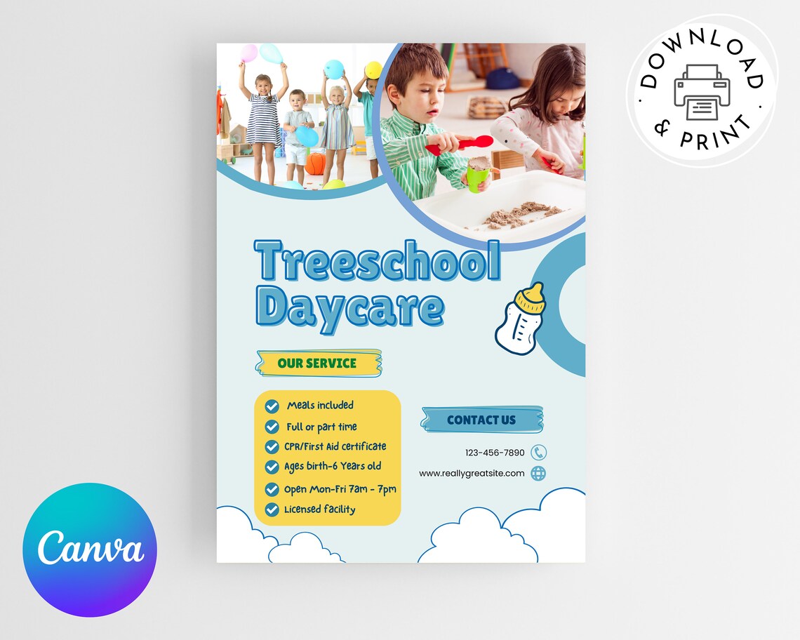 Daycare Flyer Bundle Childcare Flyers Home Daycare Flyer - Etsy