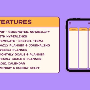 Undated Retro Life Planner With Hyperlinks | Digital Planner for Ipad ...