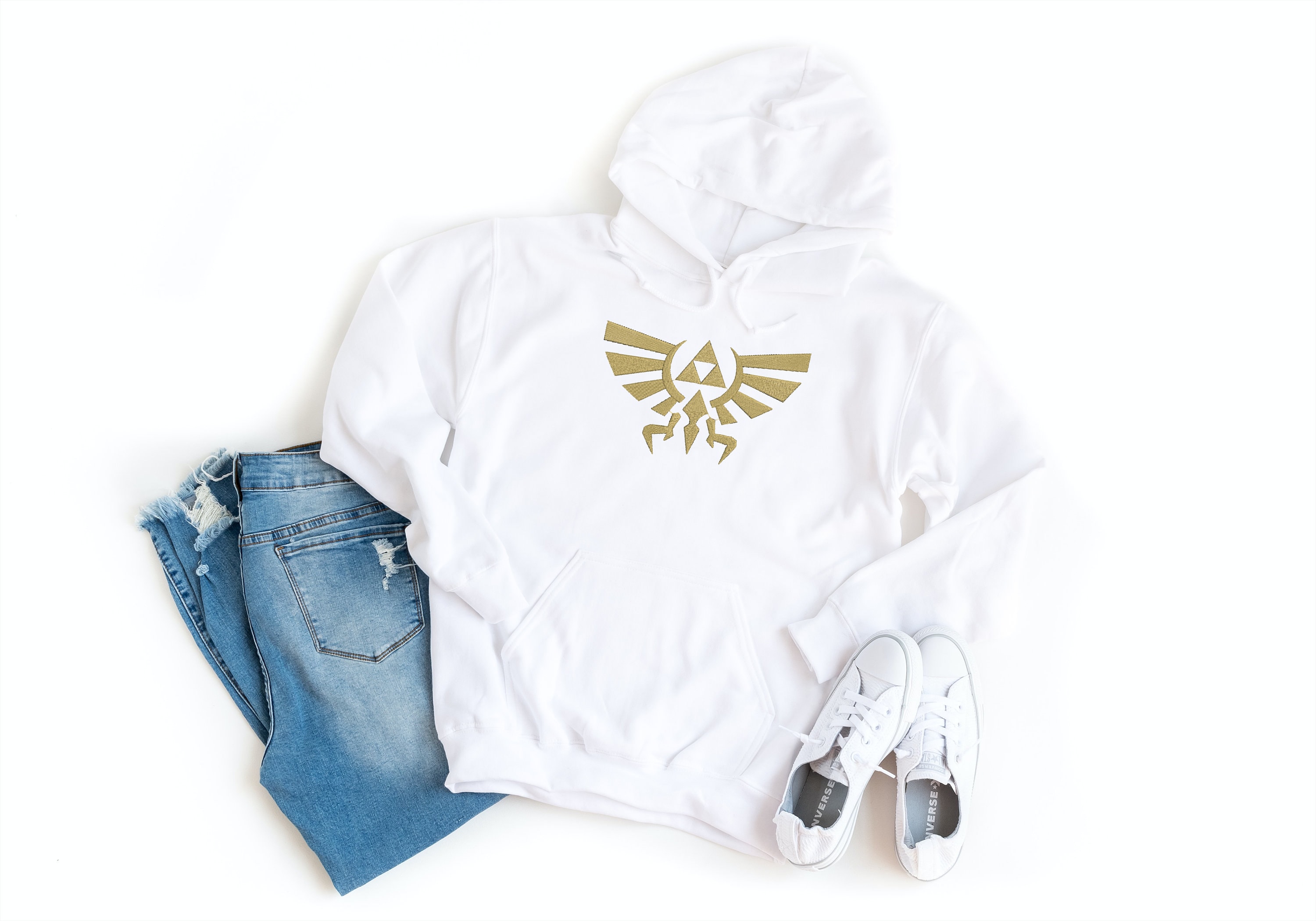 Embroidered Video Game Crest Hooded Sweatshirt - Etsy