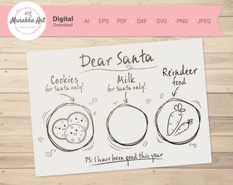 Santa Tray Cookie Plate SVG, DXF Png Eps Christmas Cut File Template - Etsy