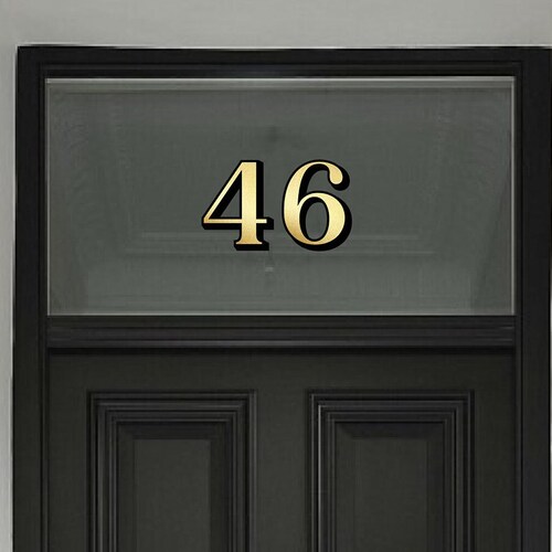 Premium Elegant Gold Fanlight Transom House Door Number - Etsy