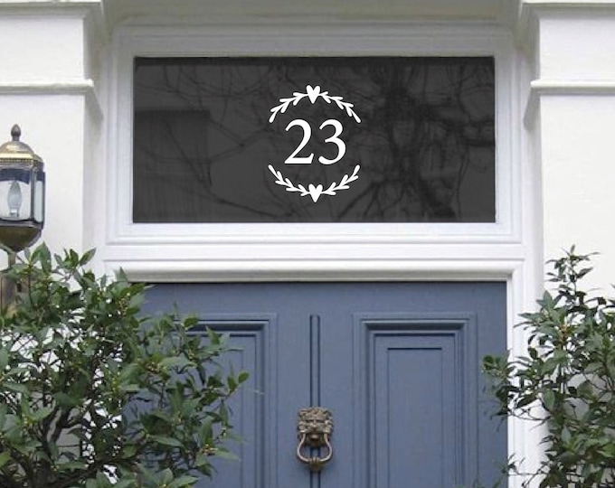 Personalised Fanlight Door Number, Heart House Number, Victorian Style ...