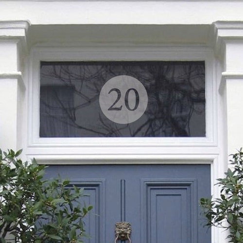 Frosted Fanlight Door Number Etched Glass House Number - Etsy UK