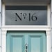 Premium Black Elegant Fanlight Door Number, Black Transom House Number ...