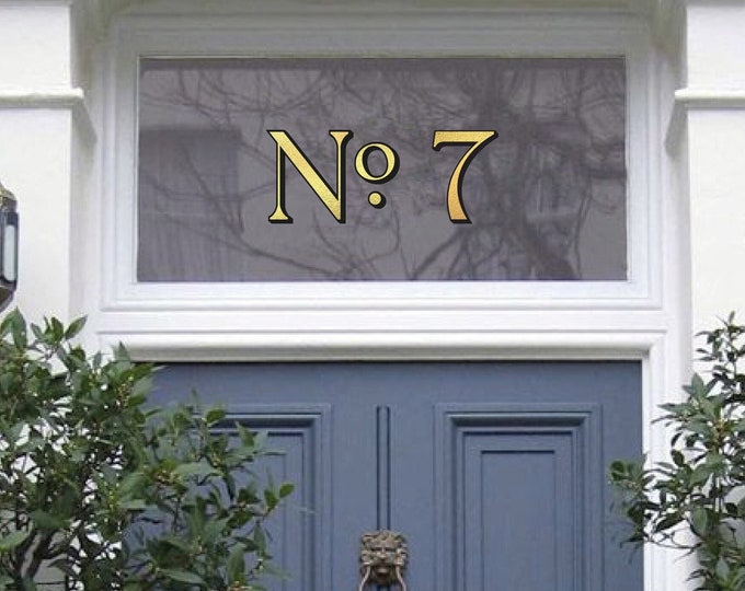 Premium Elegant Gold Fanlight Transom House Door Number - Etsy