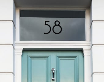 Classic White Fanlight Door Number, House Number, Victorian Sticker ...
