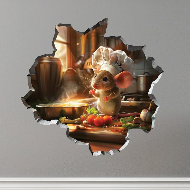 Cooking Mouse Sticker - Etsy