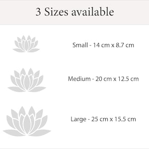 Set of 3 Frosted Lotus Flower Window Stickers, Etched Decorative Window ...