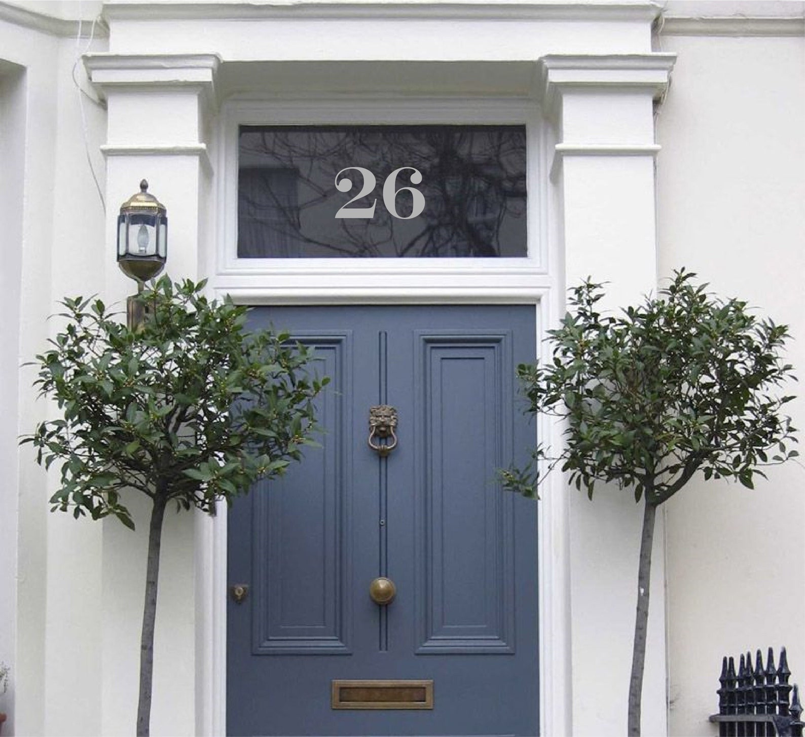 Classic Frosted Fanlight Door Number Etched Glass House - Etsy UK