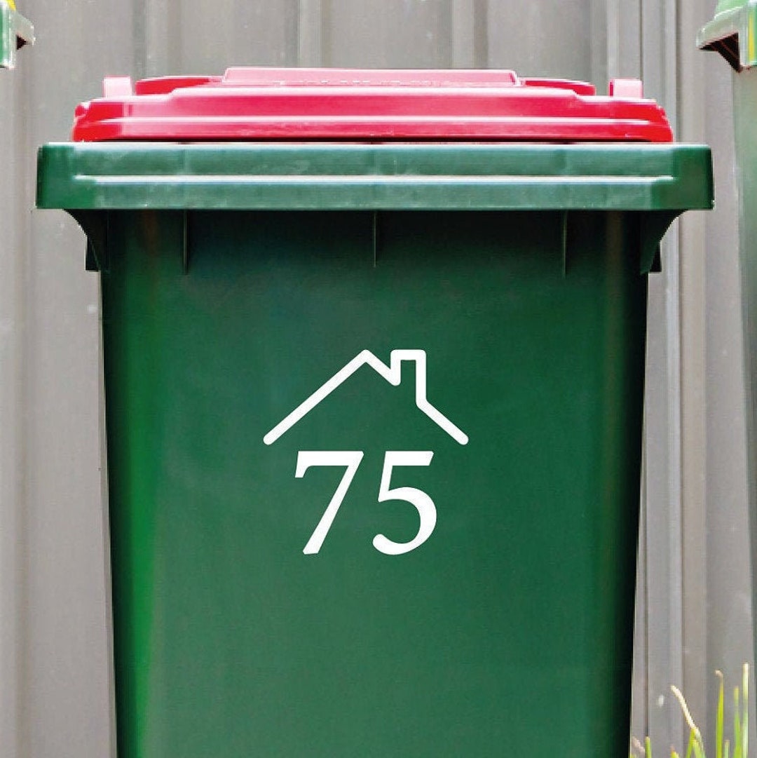 Set of 3 Premium Personalised Wheelie Bin Stickers Customised Wheelie ...