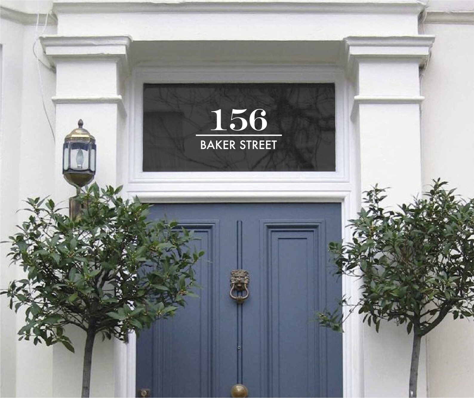 Premium White House Number & Street Name, Traditional Number Decal ...