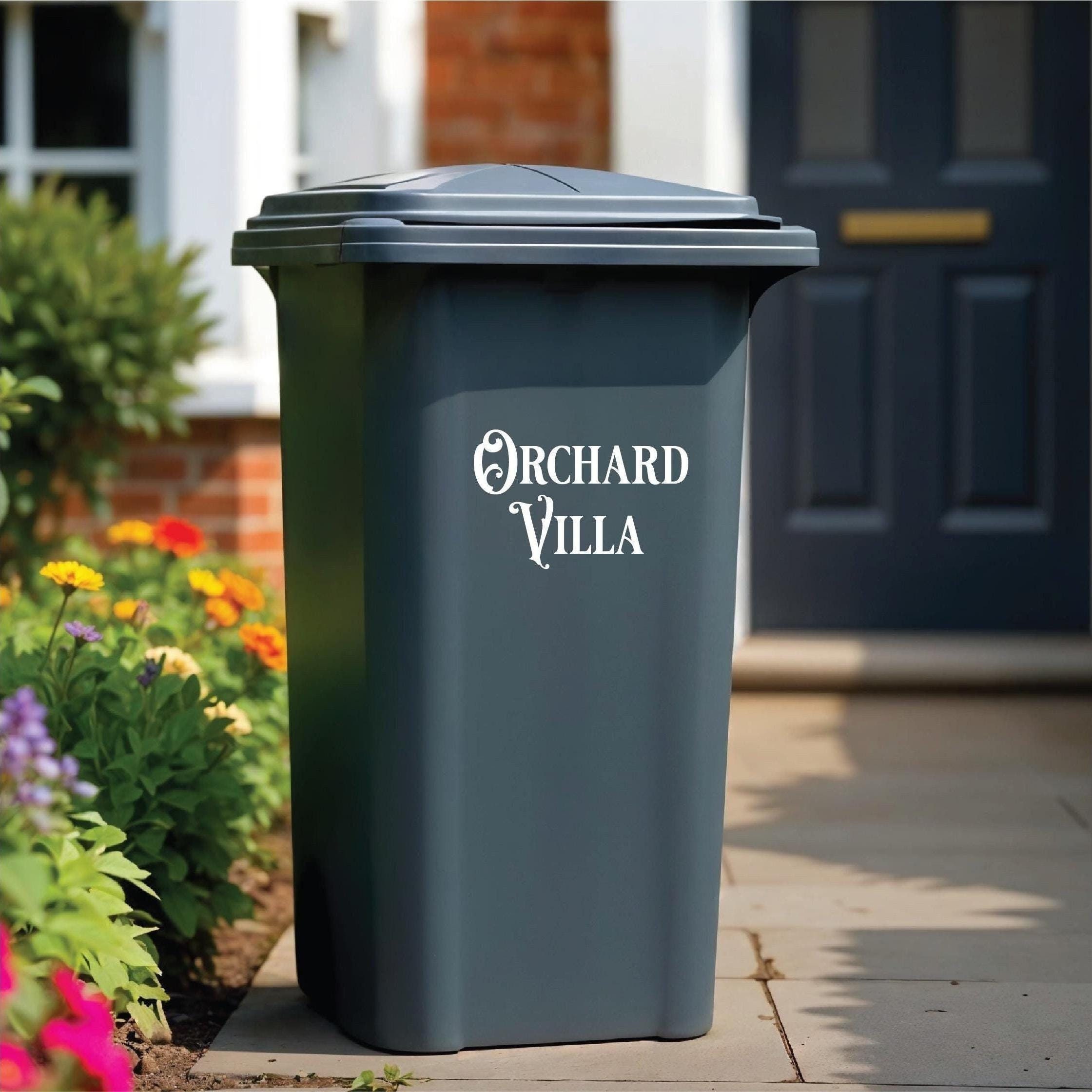 Custom Wheelie Bin Stickers | House Name Sign | Antique Gothic Wizard ...