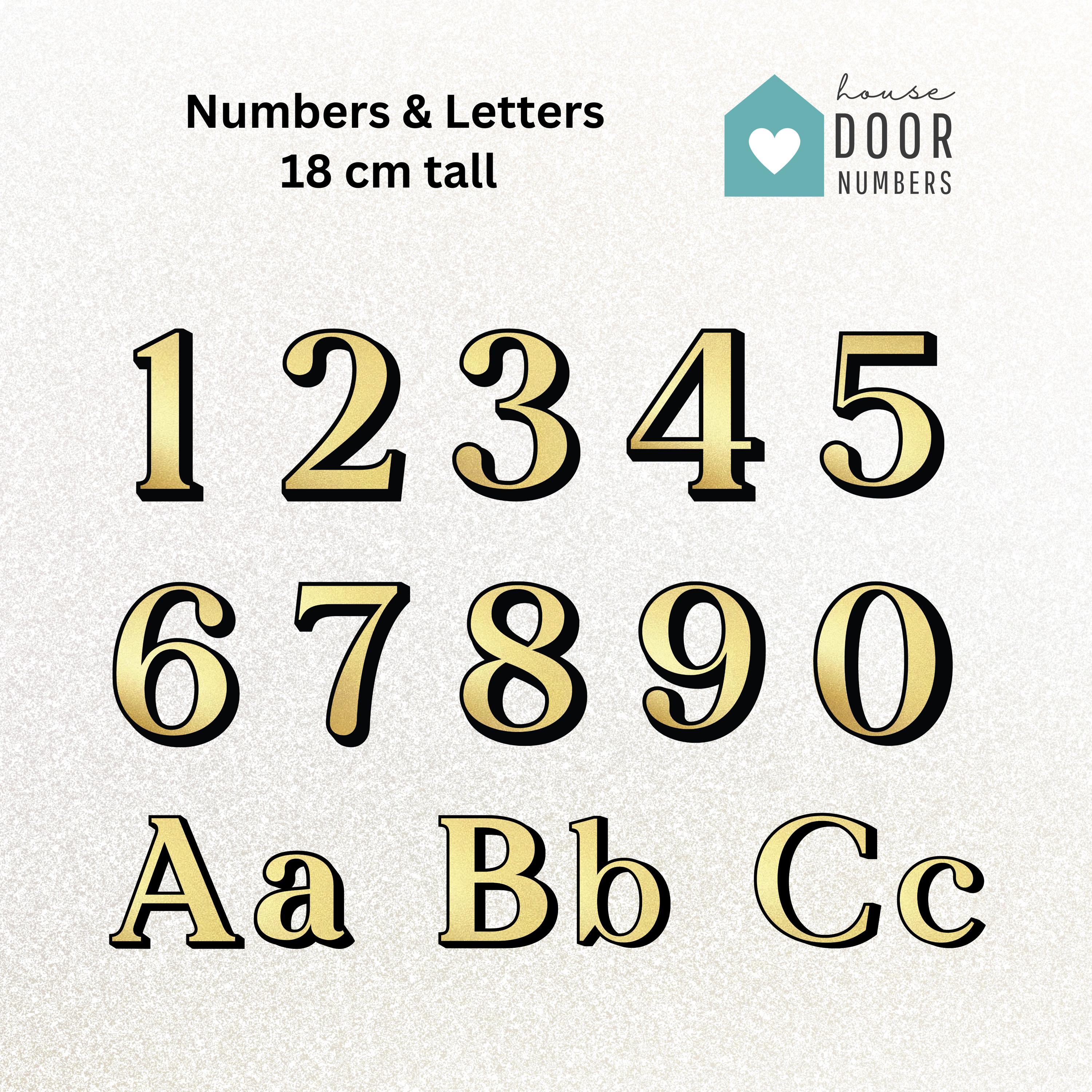 Gold Fanlight Numbers