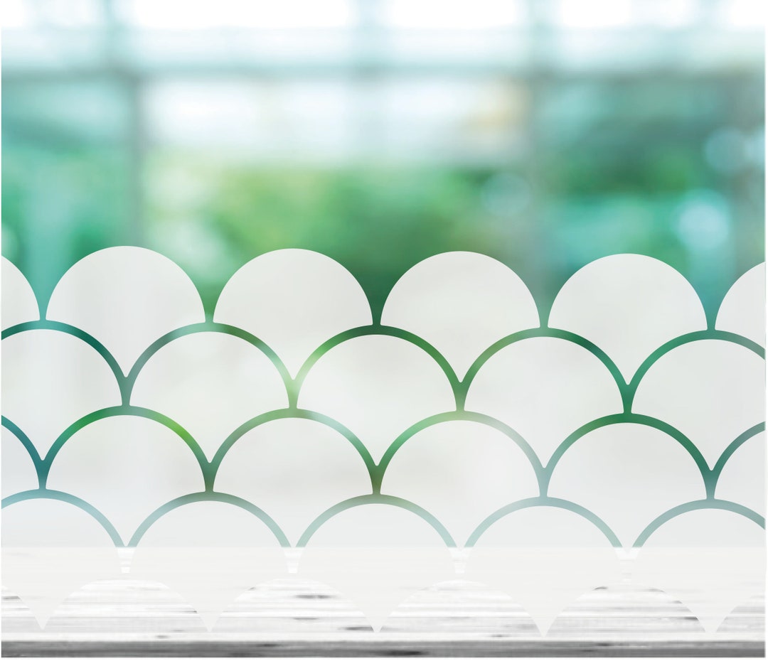 Frosted Fish Scales Window Privacy Stickers, Mermaid Scale Design ...