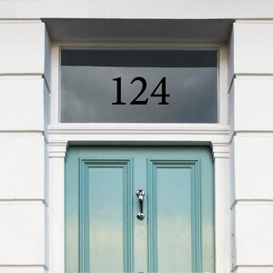 Premium Black Modern Fanlight Door Number, Black House Number, Modern ...