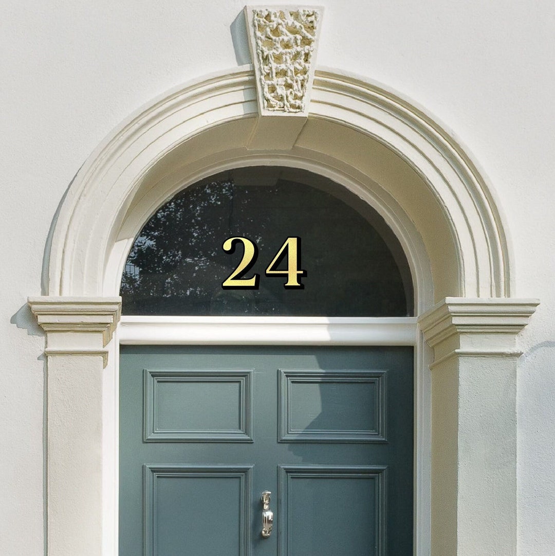 Premium Gold Fanlight Transom House Door Numbers, Victorian Style House ...