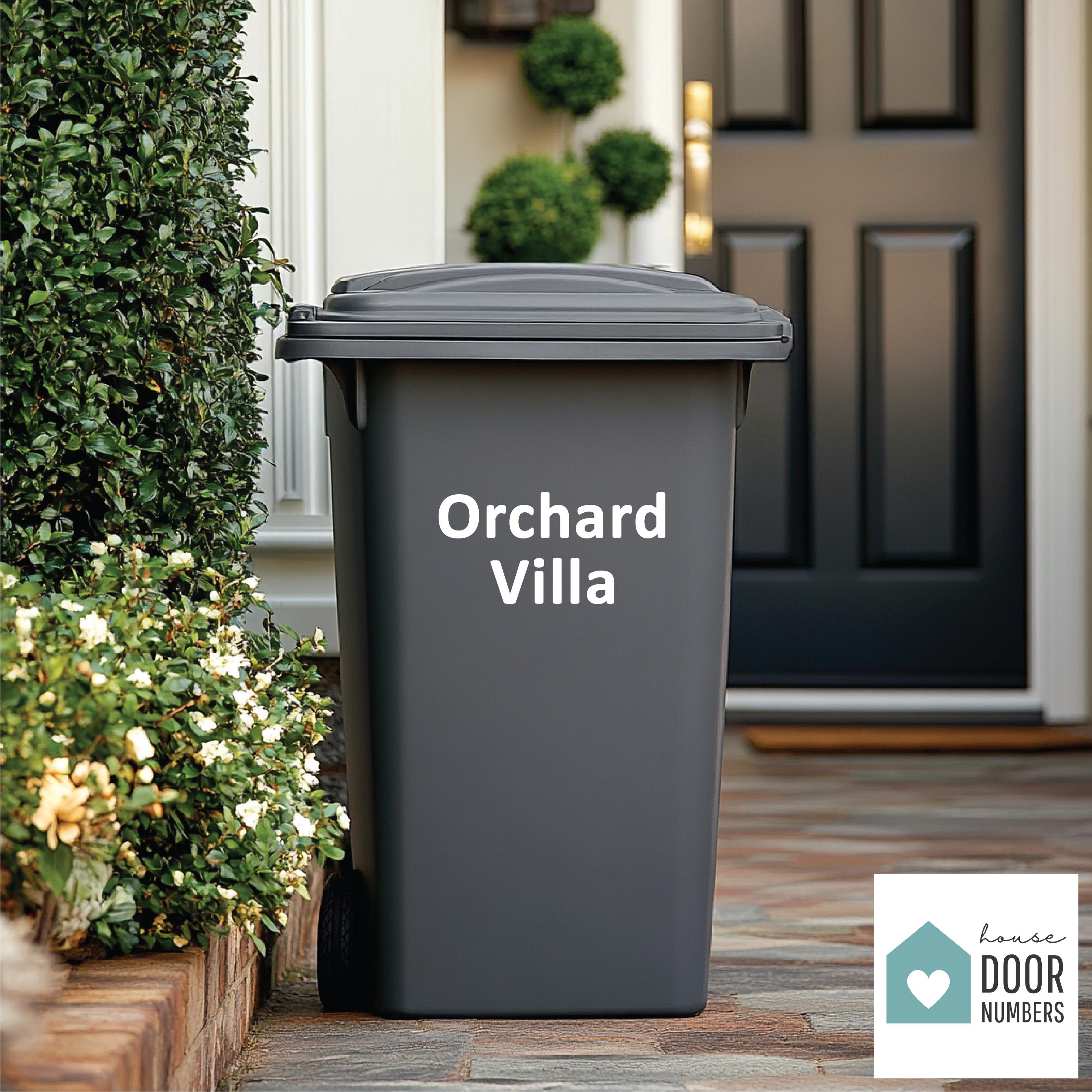 Custom Wheelie Bin Stickers | House Name Sign | Door Numbers | Bin ...