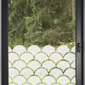 Frosted Fish Scales Window Privacy Stickers, Mermaid Scale Design ...