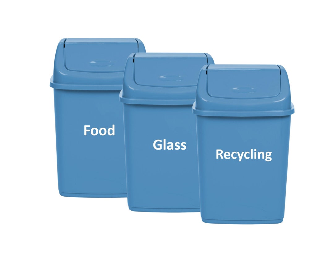 Bin Labels | Recycling Trash Labels, Rubbish Sign | Clear Sorting ...