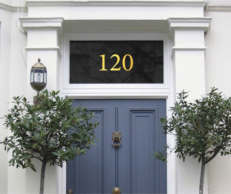 Chrome Gold Fanlight Transom House Door Number, Modern Style House ...