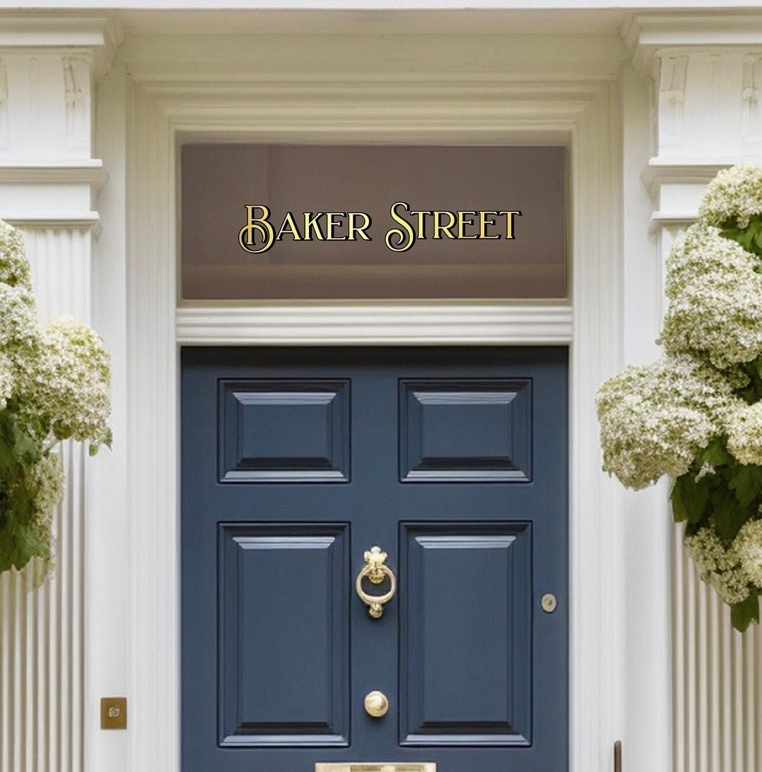 Premium Gold Fanlight Transom House Name, Elegant Victorian Style House ...