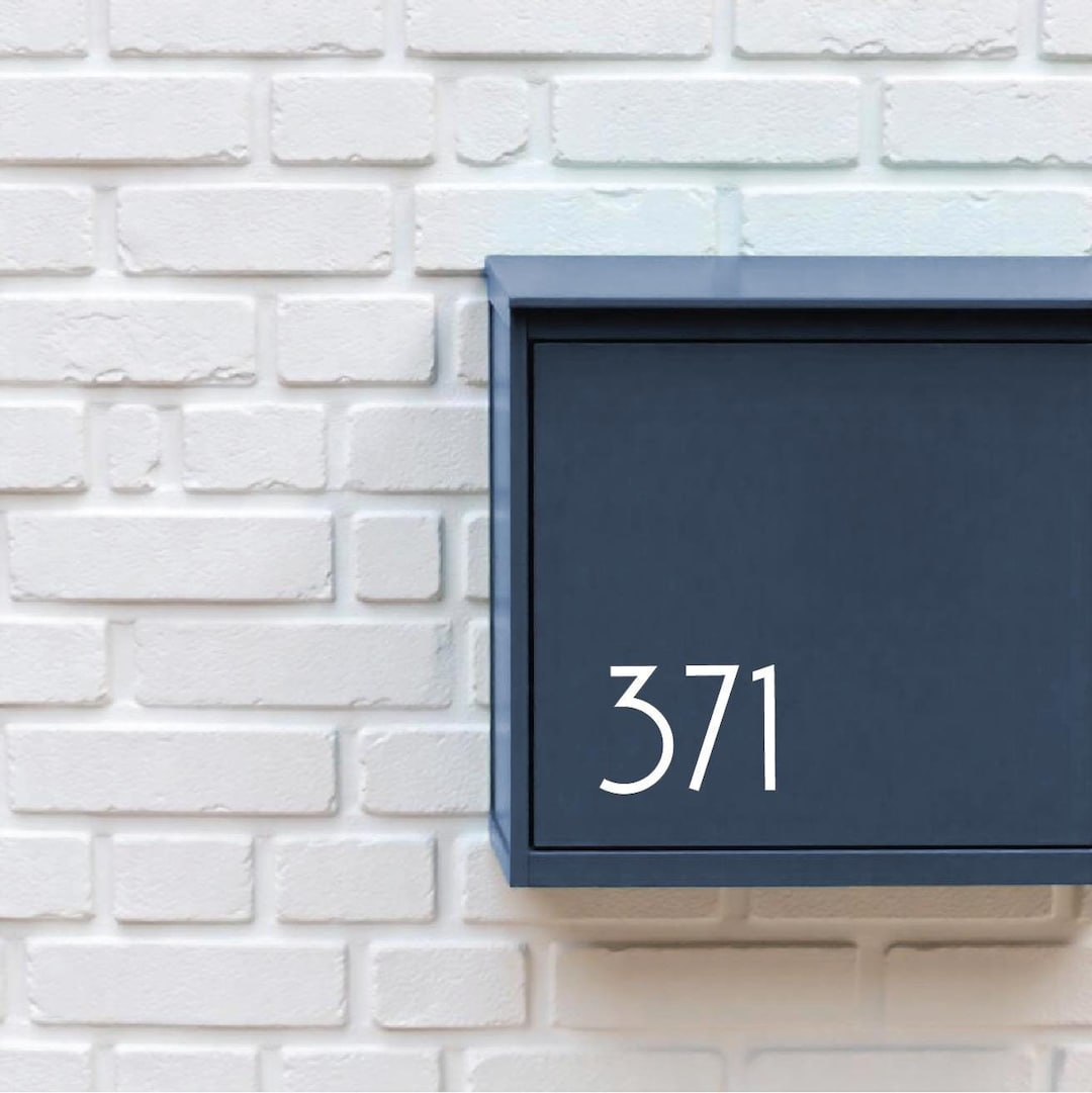 Personalised Mailbox Number Decal, Permanent Decal Transfer, House ...