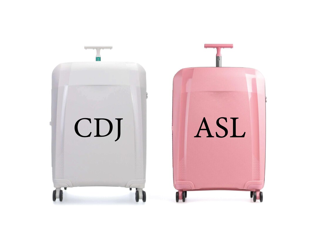 Personalised Initial Luggage Sticker: Travel Suitcase Decal - Etsy