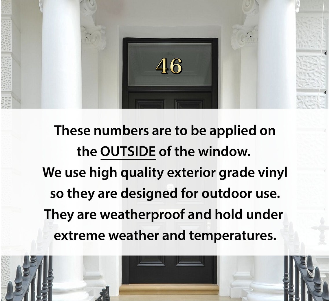 Premium Gold Fanlight Transom House Door Numbers Victorian - Etsy