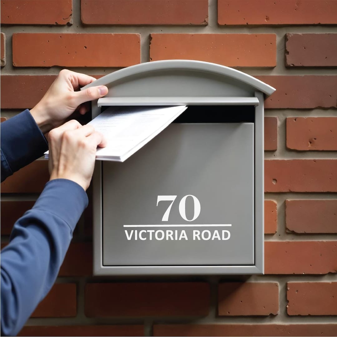 Adesivo personalizzato per numero e indirizzo della cassetta postale ...