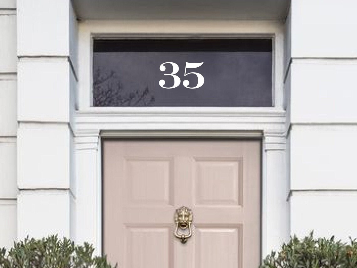 Classic White Fanlight Door Number House Number Victorian - Etsy